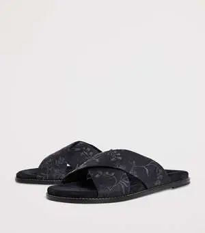 Eleventy Embroidered Crossover Slides