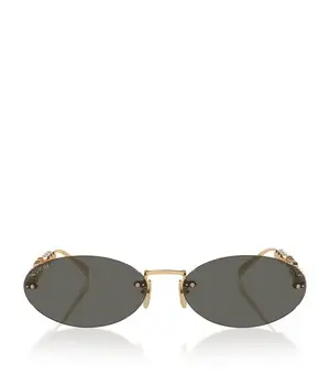 Gucci Metal Round Frame Sunglasses - Gold
