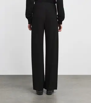Vince Crepe High-waist Trousers - Black