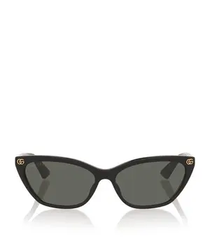 Gucci Acetate Cat Eye Sunglasses - Black