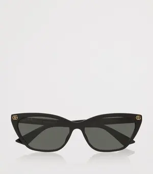 Gucci Acetate Cat Eye Sunglasses - Black