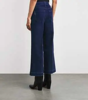 Paige Anessa Wide-leg Jeans - Navy