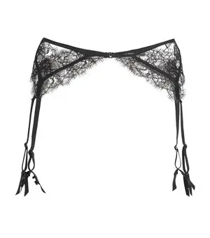 Kiki De Montparnasse Lace-insert Garter Belt - Black
