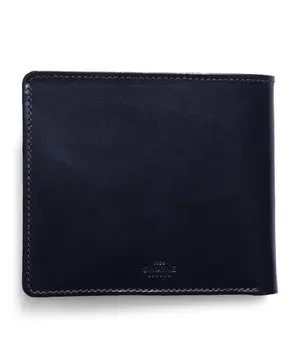 SWAINE Leather Bifold Wallet - Navy
