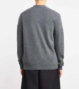 Play Comme Des Garcon Wool Heart Cardigan - Grey