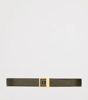 Saint Laurent Leather Logo Belt
