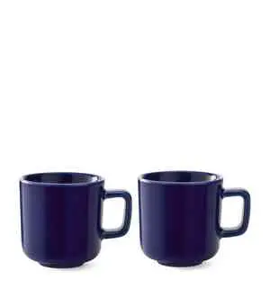LSA INTERNATIONAL Set Of 2 Porcelain Collective Espresso Cups - Blue