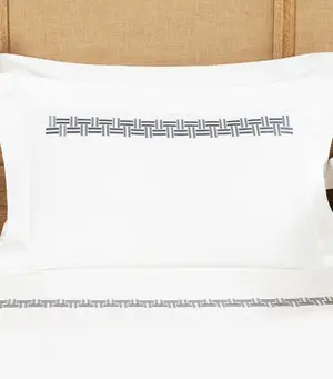 Frette Basket Weave Oxford Pillow Sham - Blue