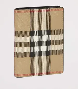 Burberry Check Folding Card Holder