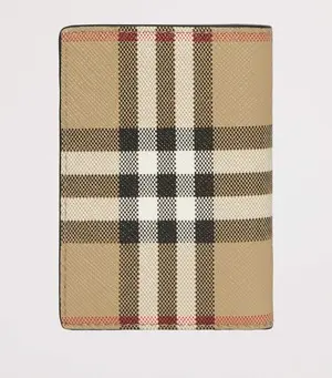 Burberry Check Folding Card Holder