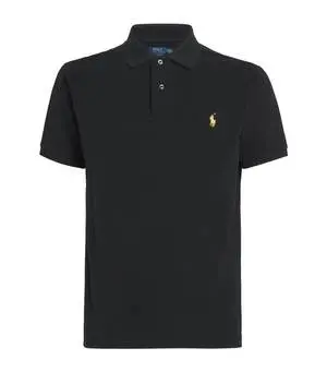 Polo Ralph Lauren Cotton Mesh Slim-fit Polo Shirt - Black