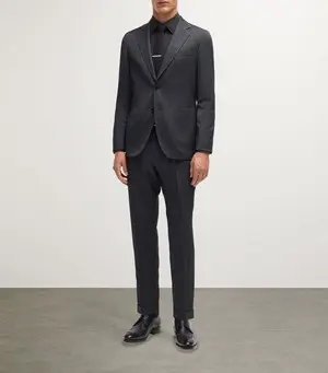 BOSS Stretch-cotton Slim Shirt - Black