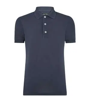TOM FORD Piquet Polo Shirt - Navy