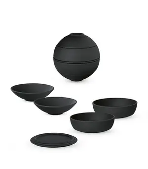 VILLEROY & BOCH 5 Piece Porcelain Iconic La Petite Dinner Set Black