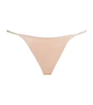 Kiki De Montparnasse Stretch-silk Tous Les Jours Thong - Pink
