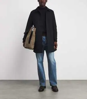 Sandro Wool High-neck Sweater - Blue