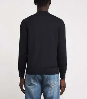 Sandro Wool High-neck Sweater - Blue