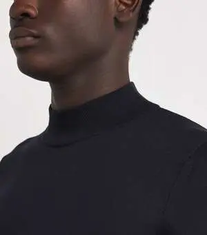 Sandro Wool High-neck Sweater - Blue