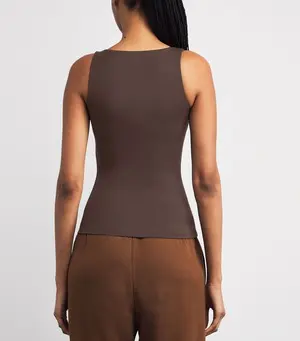 SKIMS Smooth Layers Square-neck Cami Top - Brown