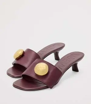 Loewe Leather Pebble Heeled Mules