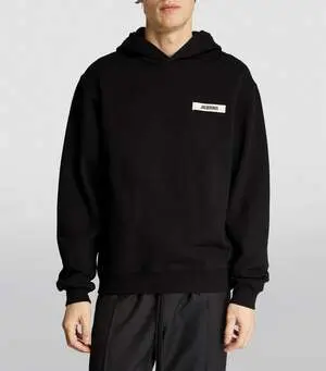 Jacquemus Grosgrain Logo Hoodie - Black