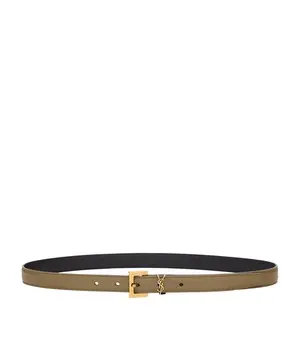Saint Laurent Leather Belt With Logo