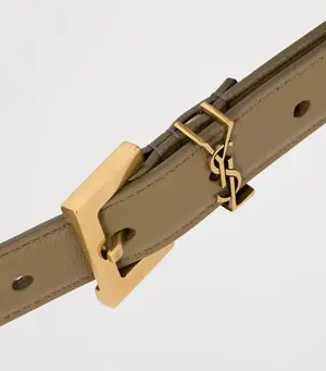 Saint Laurent Leather Belt With Logo