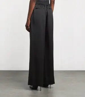 JOSEPH Satin Tailored Trousers - Black