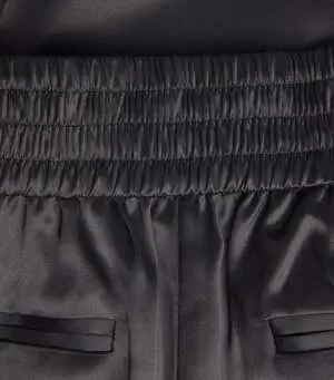 JOSEPH Satin Tailored Trousers - Black