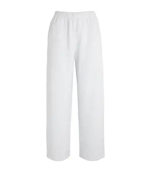 SKIMS Cotton-blend Fleece Straight Sweatpants - Grey