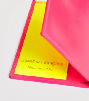 Comme Des Garçons Leather Super Fluo Cardholder