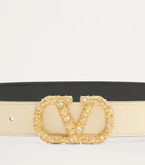 Valentino Garavani Leather Vlogo Signature Belt