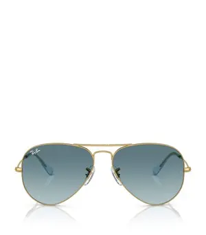 Ray-ban Metal Aviator Sunglasses - Gold