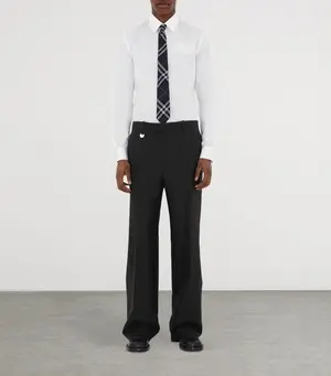 Burberry Silk Check Neck Tie - Grey