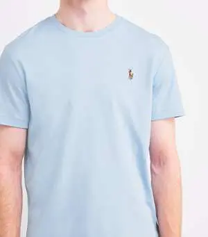 Polo Ralph Lauren Pima Cotton T-shirt With Embroidered Pony Logo - Blue