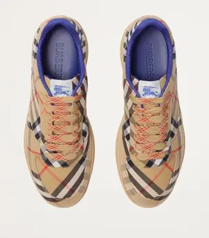 Burberry Check Terrace Sneakers - Yellow