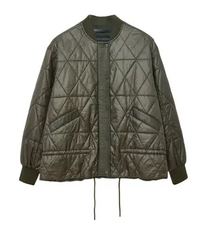 Women's Quilted Jackets with Ribbed Cuffs