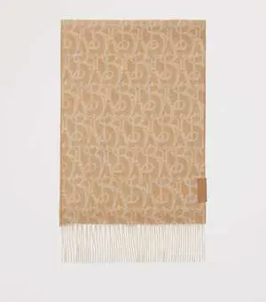 Burberry Cashmere B Charm Scarf - Beige