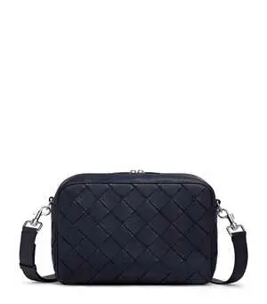 Bottega Veneta Leather Intrecciato Camera Bag - Blue