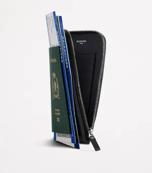 Balenciaga Calfskin Passport Phone Holder - Green
