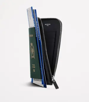 Balenciaga Calfskin Passport Phone Holder - Green
