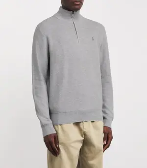 Polo Ralph Lauren Cotton Half-zip Pullover - Grey