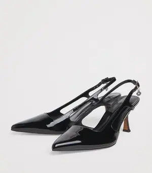 Maje Patent Leather Slingback Pumps