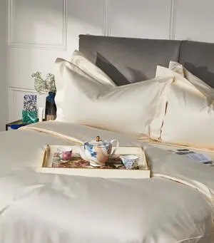 CELSO DE LEMOS Bourdon King Duvet Cover - Ivory