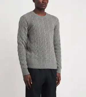 Ralph Lauren Purple Label Cashmere Cable-knit Sweater - Grey
