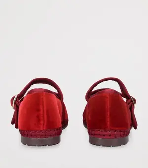 FLABELUS Velvet Mary Jane Flats