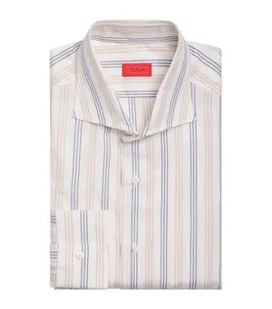 Isaia Cotton Stripe Dress Shirt