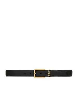 Saint Laurent Leather Belt With Logo