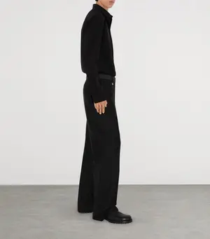 Burberry Cotton Ekd-embroidered Slim Shirt - Black
