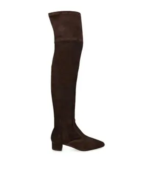 AQUAZZURA Suede Remi Over-the-knee Boots 35 - Brown